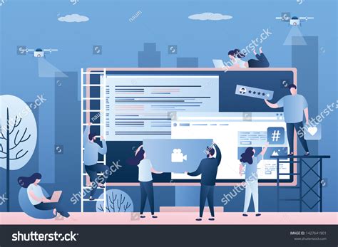 Software App Development Frontend Backend Programmers Stock Vector Royalty Free 1427641901