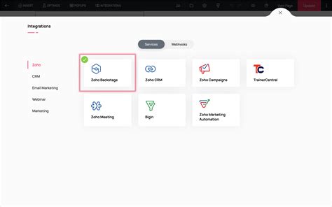 Zoho Backstage Integration Zoho Landingpage User Guide