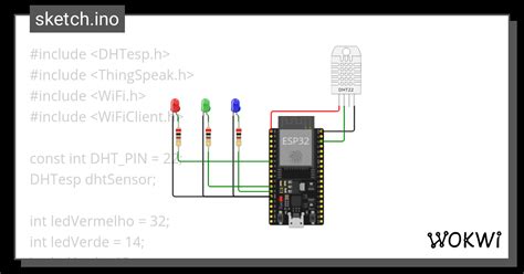 Dht22 Thingspeak Wokwi Esp32 Stm32 Arduino Simulator