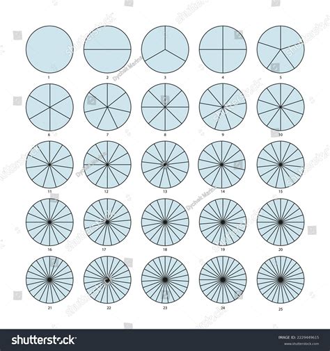 Dividing Circle Into Equal Segments Simple Stock Vector Royalty Free 2229449615 Shutterstock