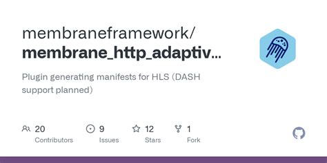 GitHub Membraneframework Membrane Adaptive Stream Plugin Plugin Generating Manifests For
