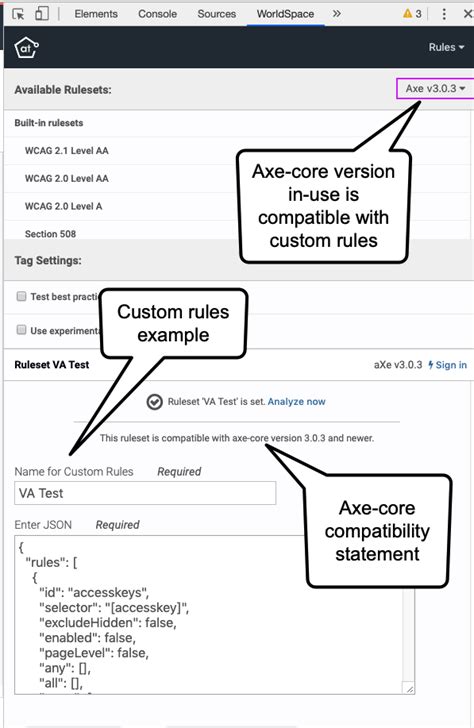 Selecting An Alternate Axe Core Version Deque Docs