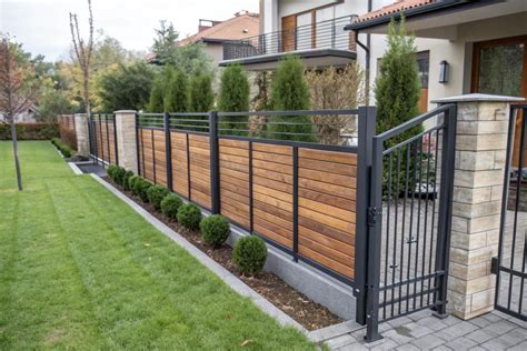 20 Stylish Metal And Wood Fence Ideas For Your Home