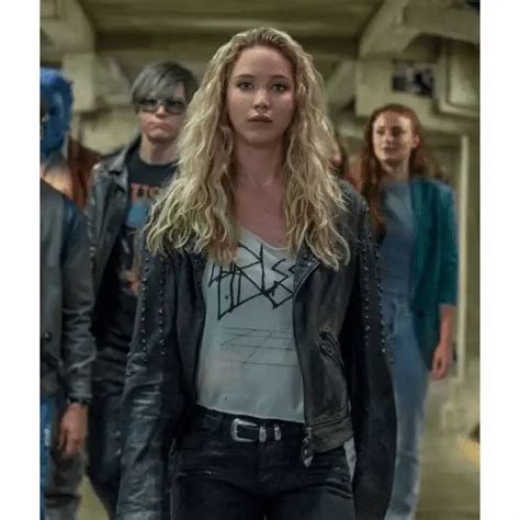 X Men Dark Phoenix Jennifer Lawrence Black Leather Jacket