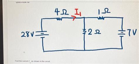 Solved QUESIION TO Find The Current I As Shown In The Chegg Com