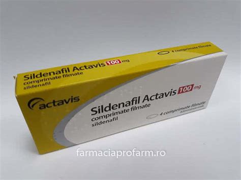 Sildenafil Actavis 100 Mg X 4 Compr Film Medicament Farmacia Profarm
