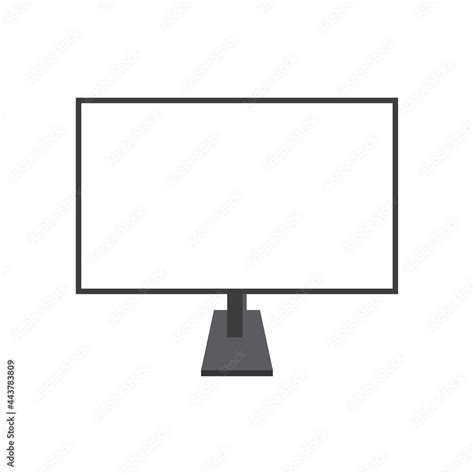 Realistic Computer Monitor Isolated On Transparent Background Vector Mockup Vector