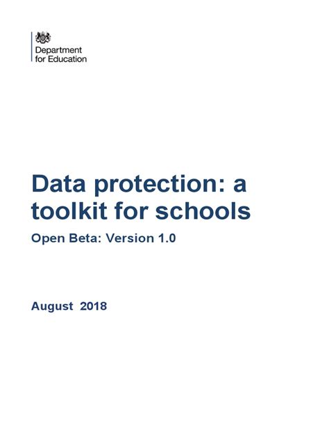 Data Protection Toolkit For Schools Openbeta Pdf Personally