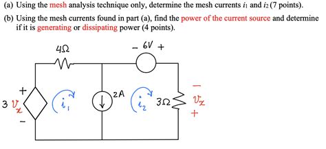 solved a using the mesh analysis technique only determine