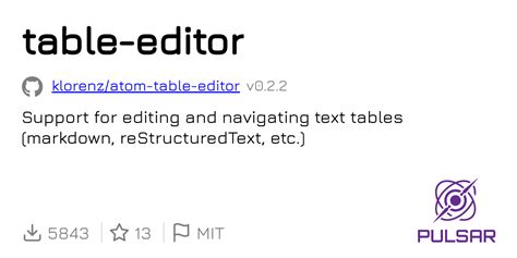 Table Editor