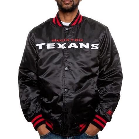 Satin Starter Houston Texans Black Jacket Jacket Makers