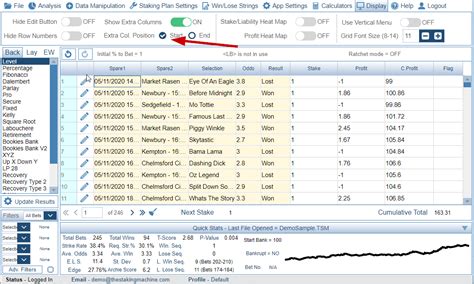 Extra Columns Position