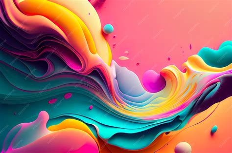 Premium Photo Colorful Digital Art Of Abstract Ornament Shapes