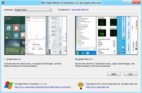 How To Disable Windows Metro UI And Switch To Windows Style Desktop Metro UI Switcher
