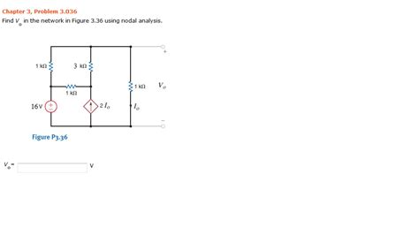 Solved Find Vo In The Network In Figure 336 Using Nodal