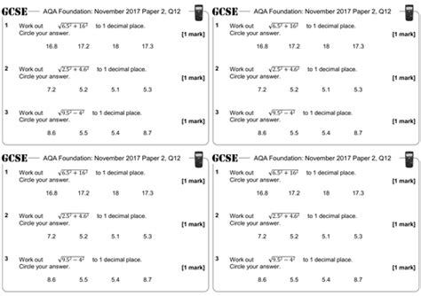 Using A Calculator Gcse Questions Foundation Aqa Teaching Resources