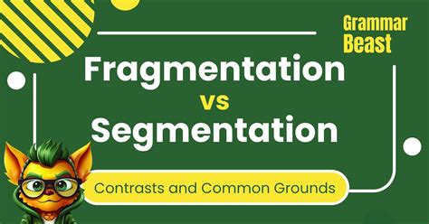 fragmentation vs segmentation contrasts and common grounds
