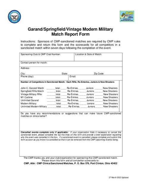 Fillable Online Competition Rules For Cmp Games Rifle And Pistol