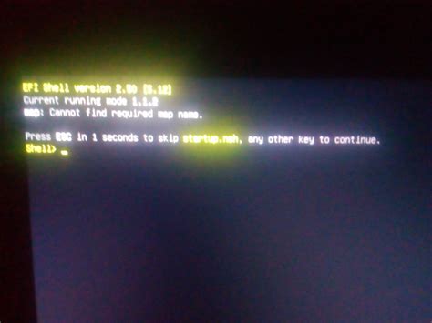 Efi Shell Version 250 Cannot Find Current Map Yoreparo