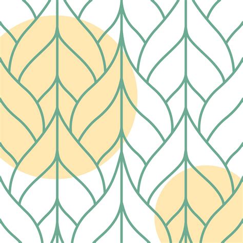 Dynamic Art Deco Seamless Leaf Pattern 23833719 Vector Art At Vecteezy