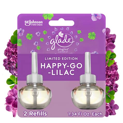 Glade Plugins Scented Oil Refill Happy Go Lilac Fragrance Essential