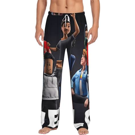 Defioc Roblox Pattern Mens Pajama Pantssoft Sleepwear Pants Pj