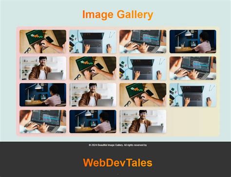 How To Create An Image Gallery Using Html Css And Javascript Webdevtales
