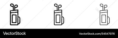 Golf Bag Icon Royalty Free Vector Image Vectorstock