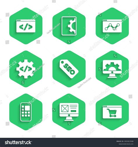 Set Seo Optimization Ui Ux Design Stock Vector Royalty Free