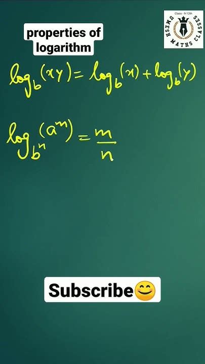 properties of log maths logarithms log function log properties