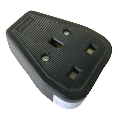 1 Gang 13 Amp Heavy Duty Trailing Socket Unswitched Black