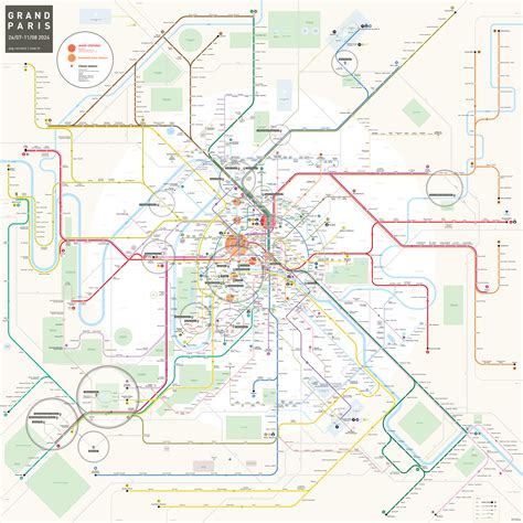 Interactive Paris Metro Map Grand Paris Metro Map Olympic Games 2024