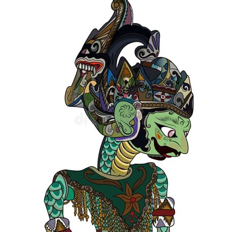 Wayang Golek Antareja Stroke Stock Illustration Illustration Of