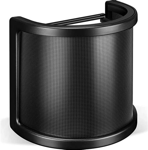 Etamine Layer Microphone Windscreen Pop Filter Upgraded 3 Layers Metal Mesh And Foam Cover