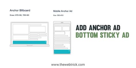 How To Add Anchor Ads On Website Bottom Sticky Ads The Web Trick