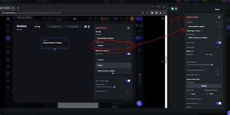 Any Ideas Why I Cannot Select Upload Type To Firebase For Uploadsave Media Action