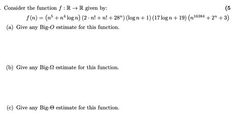 solved consider the function f r r given by 5 f n