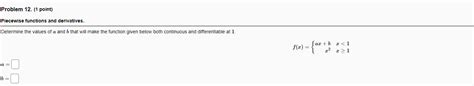 Solved Problem Point Piecewise Functions And Chegg
