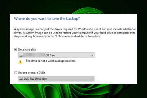 The Drive Is Not A Valid Backup Location How To Fix It