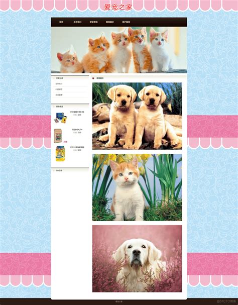 使用html制作静态宠物网站——蓝色版爱宠之家 html css qq616d257f0a943的技术博客 51cto博客