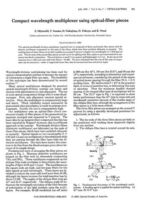 Pdf Compact Wavelength Multiplexer Using Optical Fiber Pieces Dokumen Tips
