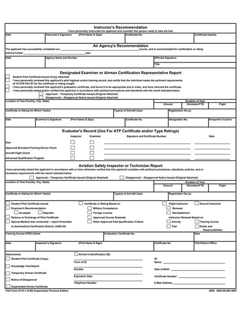 Faa Pilot Certificate Form Pdf