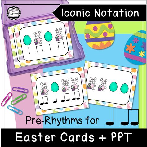 Spring Pre Rhythm Iconic Notation Music Cards Ppt Classful