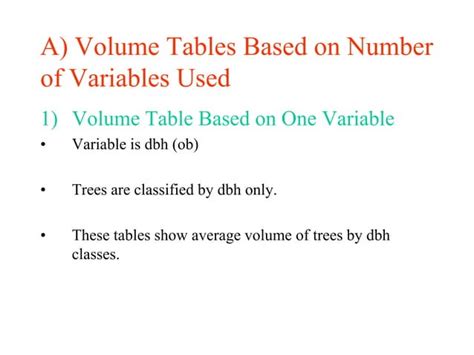 Local Volume Table And General Volume Table Preparation Ppt