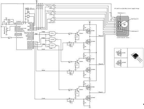 bldc motor circuit controller wiring diagram and schematic