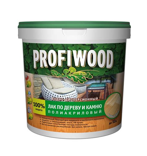 Лак по дереву и камню акриловый Profiwood глянцевый 0,9кг от Мегаполис ...