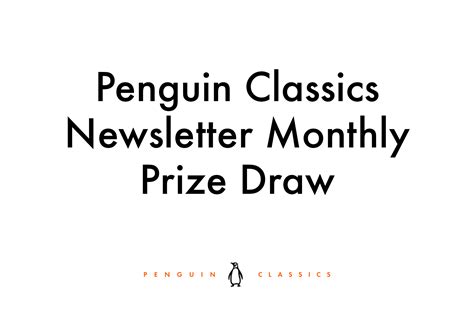 Penguin Classics Newsletter Monthly Prize Draw
