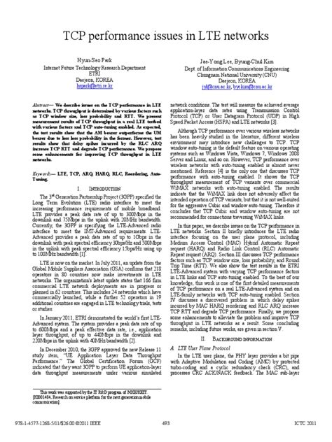 Tcp Performance Issues In Lte Networks Pdf Pdf Transmission Control