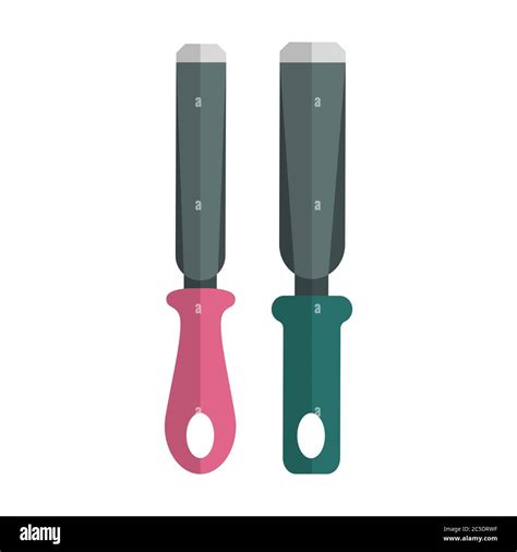 Carpenter Tool Chisel On White Background Hand Tools Shop For Locksmith Carpenter Foreman