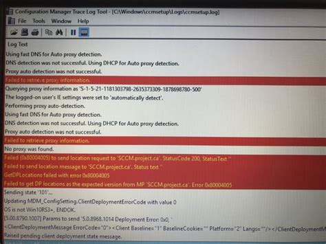 Not Able To Push Client On Vms Rsccm